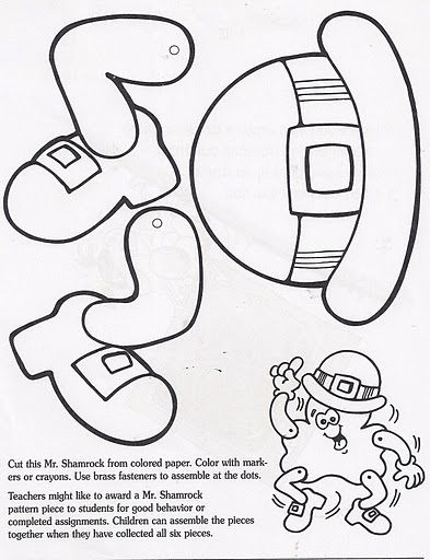 DIA DE SAN PATRICIO LAMINAS PARA COLOREAR